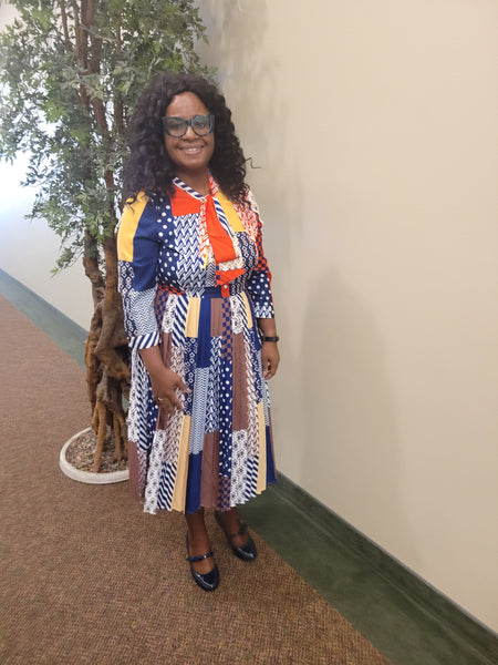 Mixed Print Midi Dress – Diva's Den Fashion, LLC